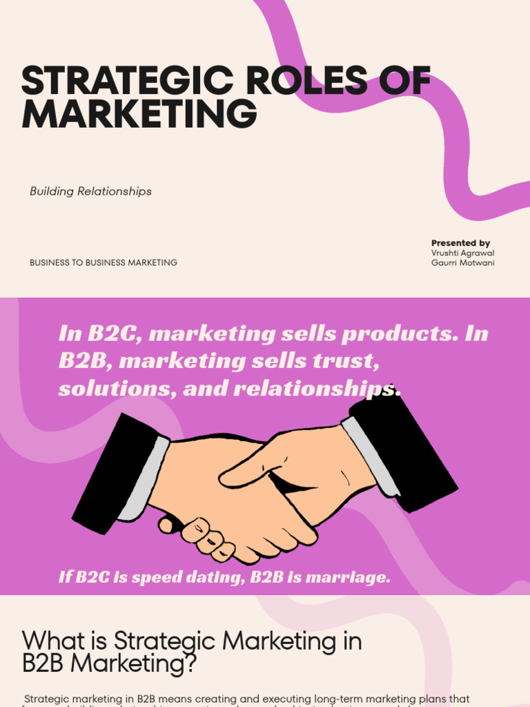 Strategic Role of Marketing | PDF | Marketing | Marketing Strategy