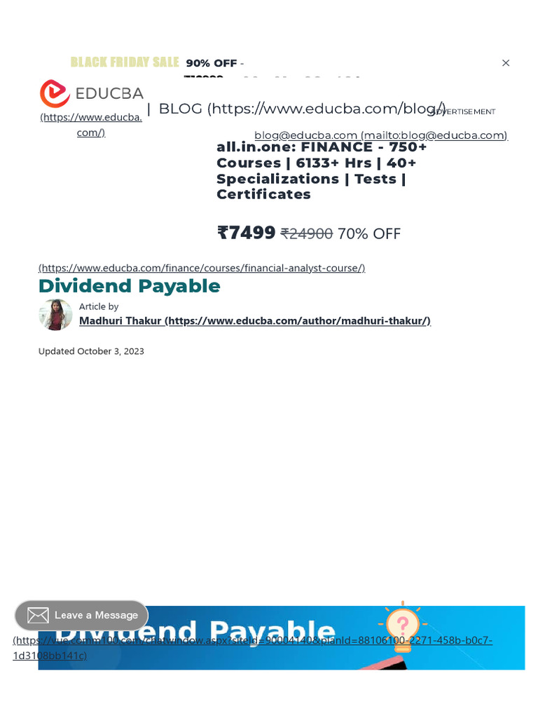 Dividend Payable - Dividend Payable Vs Dividend Declared | PDF ...