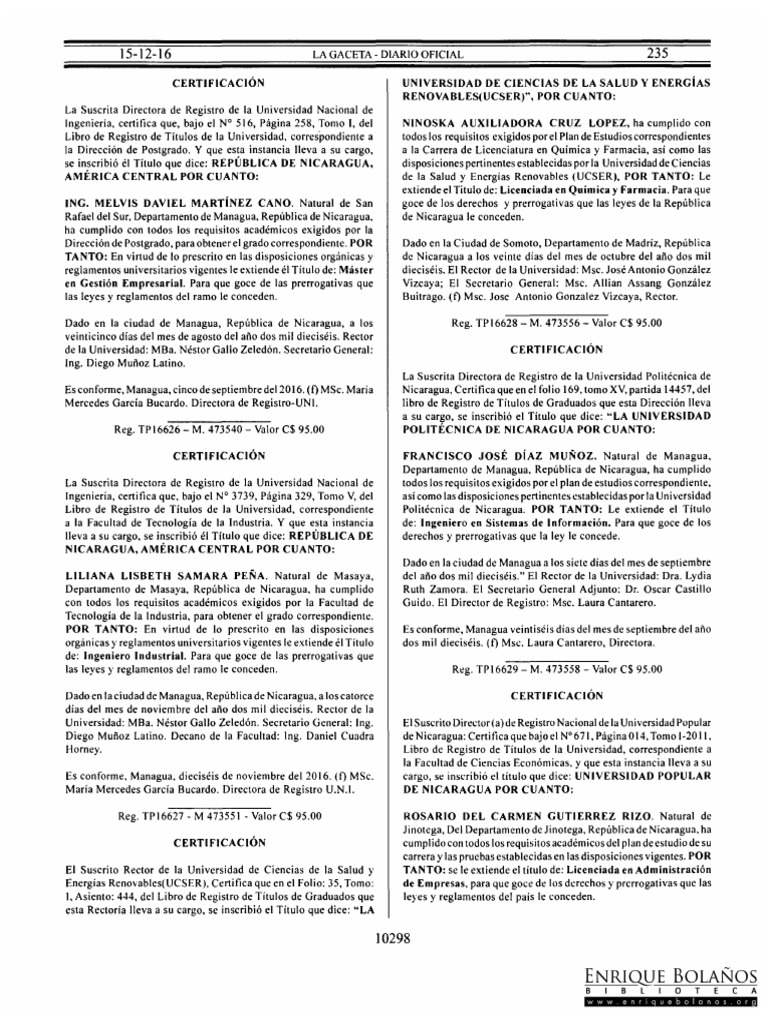 Gaceta Máster | PDF