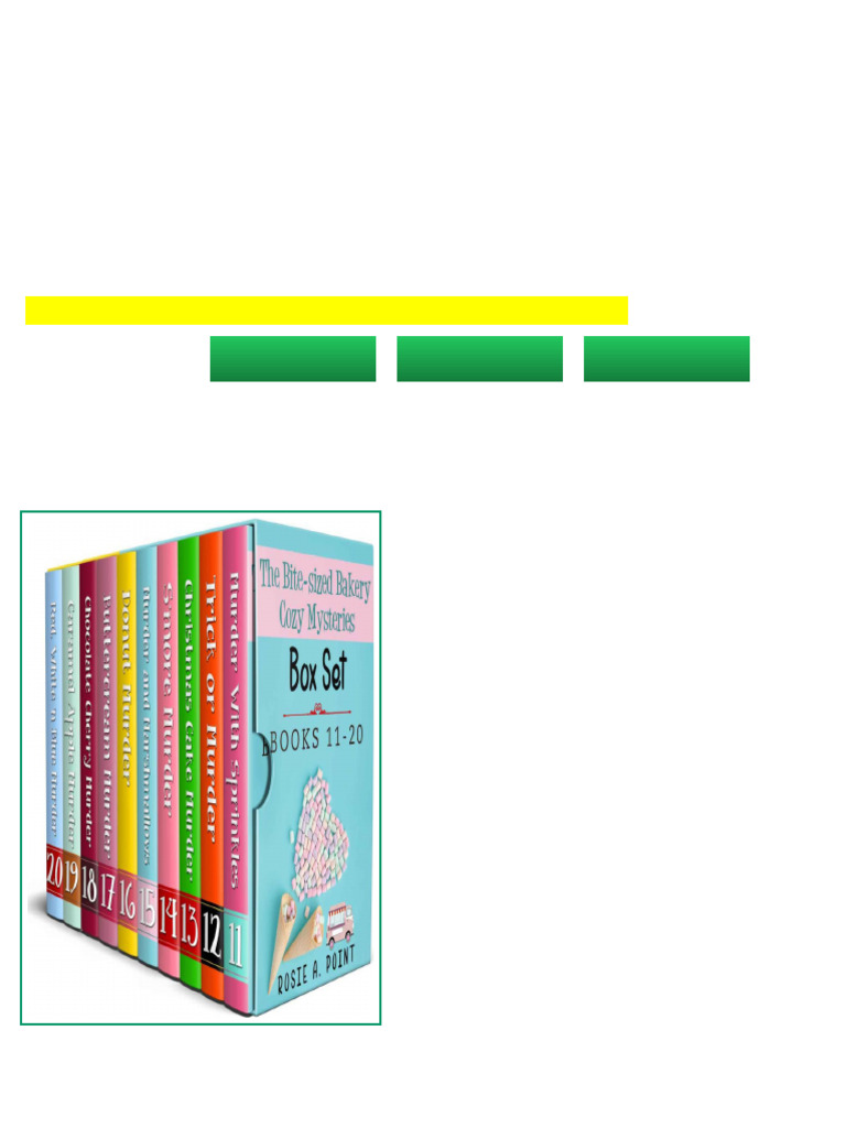 (Ebook) Bite-sized Bakery Cozy Mysteries Box Set - Books 11-20 by Rosie A. Point Et El ISBN ...