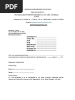 LIC Existence Certificate for Annuity | PDF