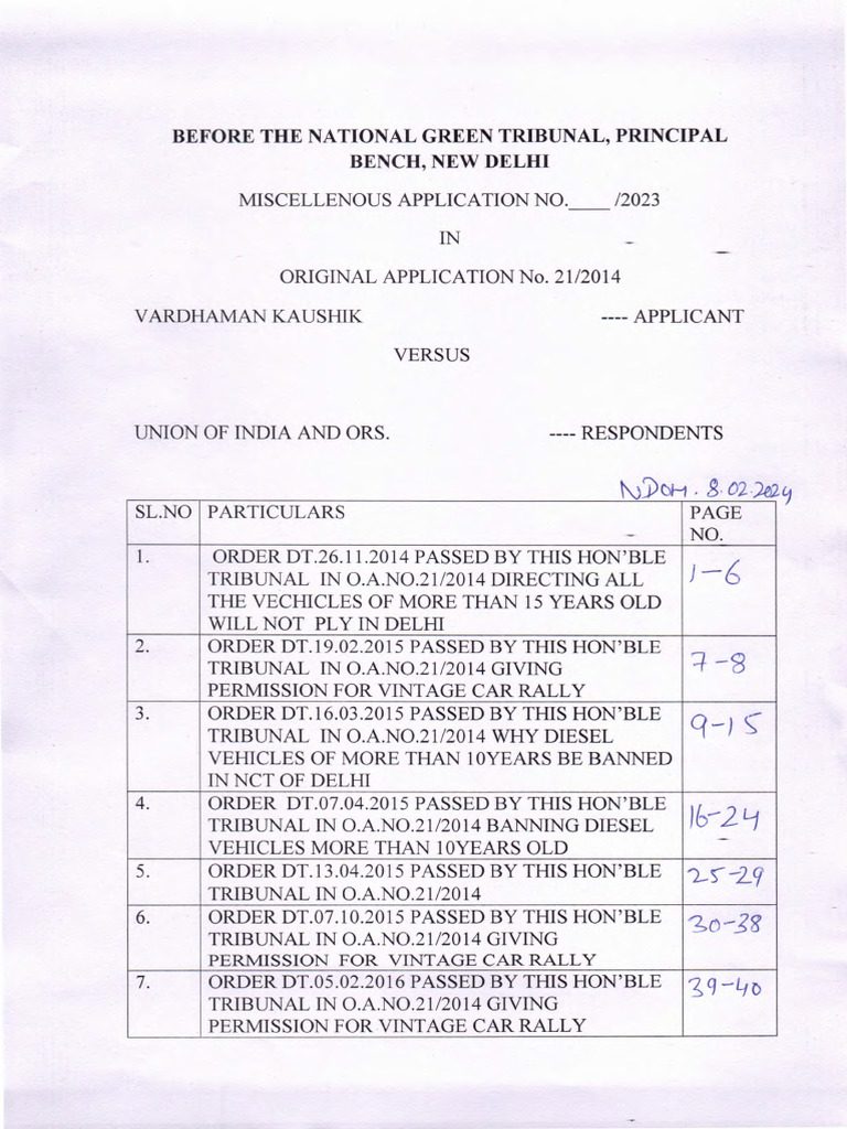 Compilation of Orders of Hon'Ble Supreme Court of India and NGT ...