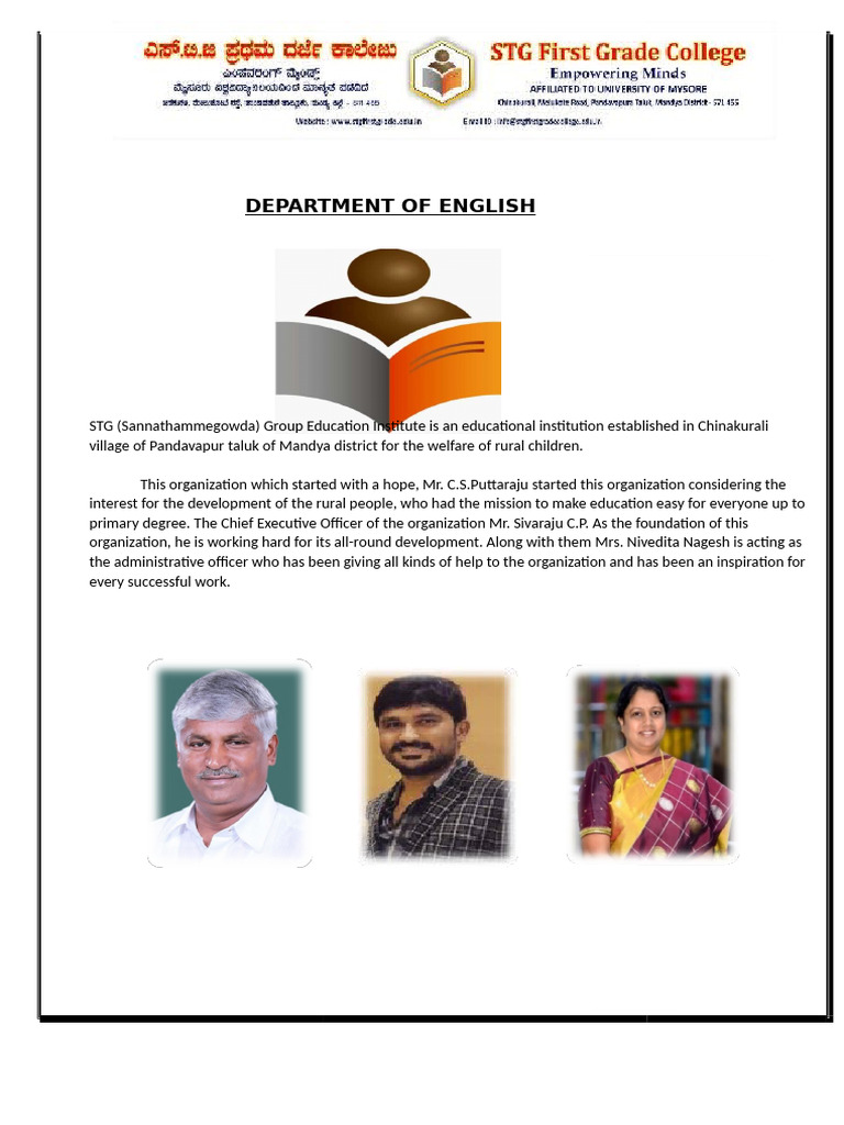 STG College: Empowering Rural Education | PDF