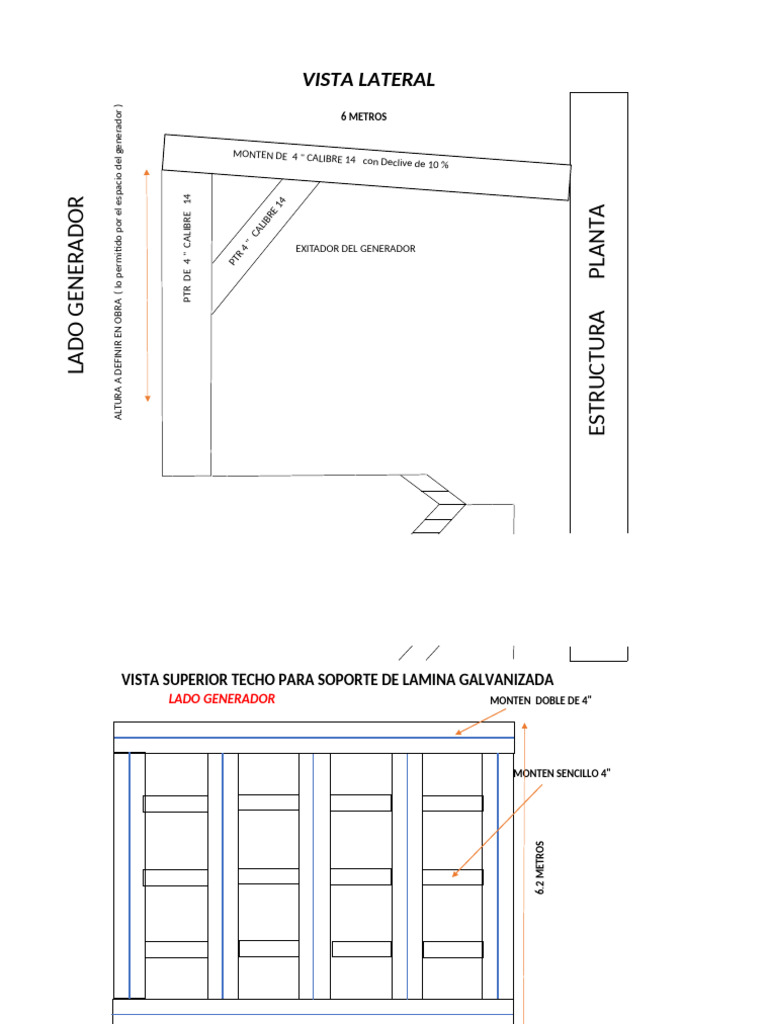 Plano Techado de Estructura | PDF
