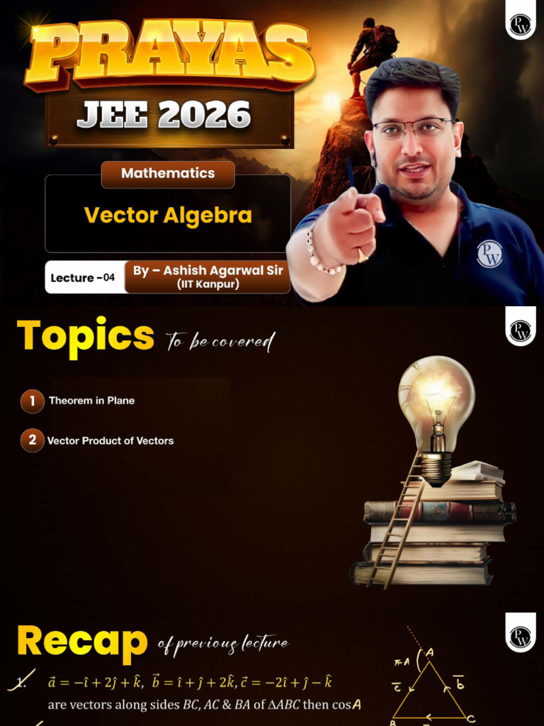 Vector Algebra 04 - Class Notes | PDF
