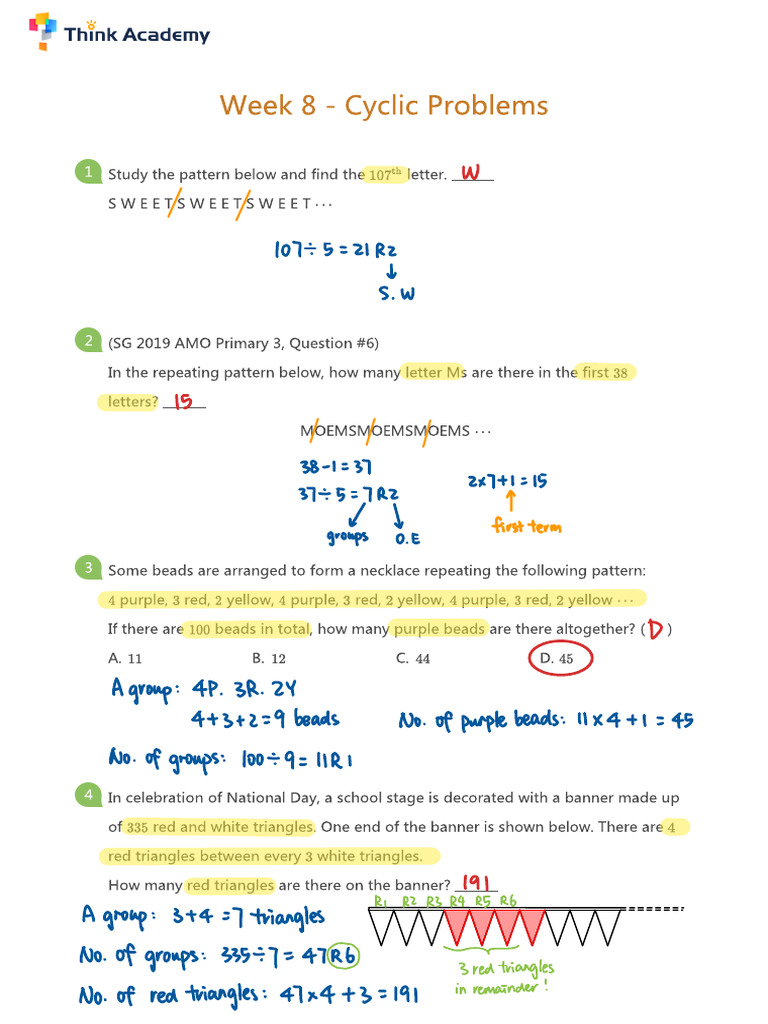 Week 8 - Cyclic Problems (Solution) | PDF