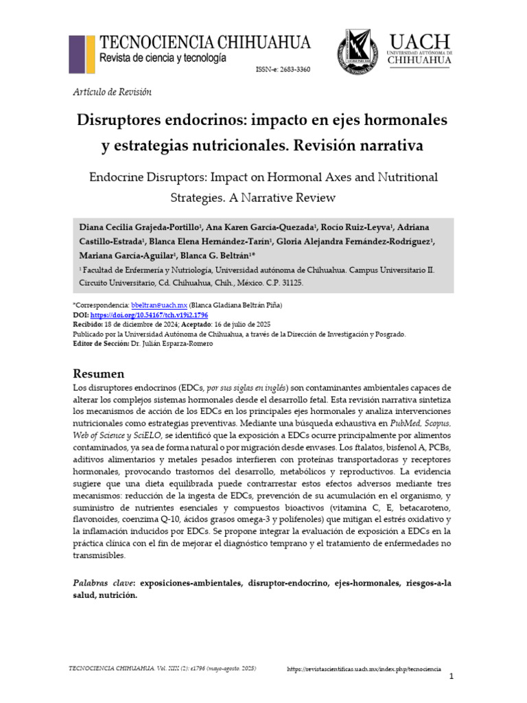 1796+Disruptores+Endocrinos+V2 Compressed | PDF | Hormona adrenocorticotrópica | Hormona