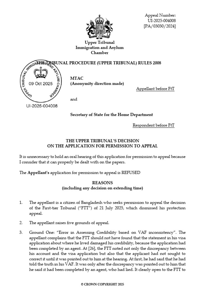 Upper Tribunal Appeal Decision Summary | PDF | Appeal | Justice