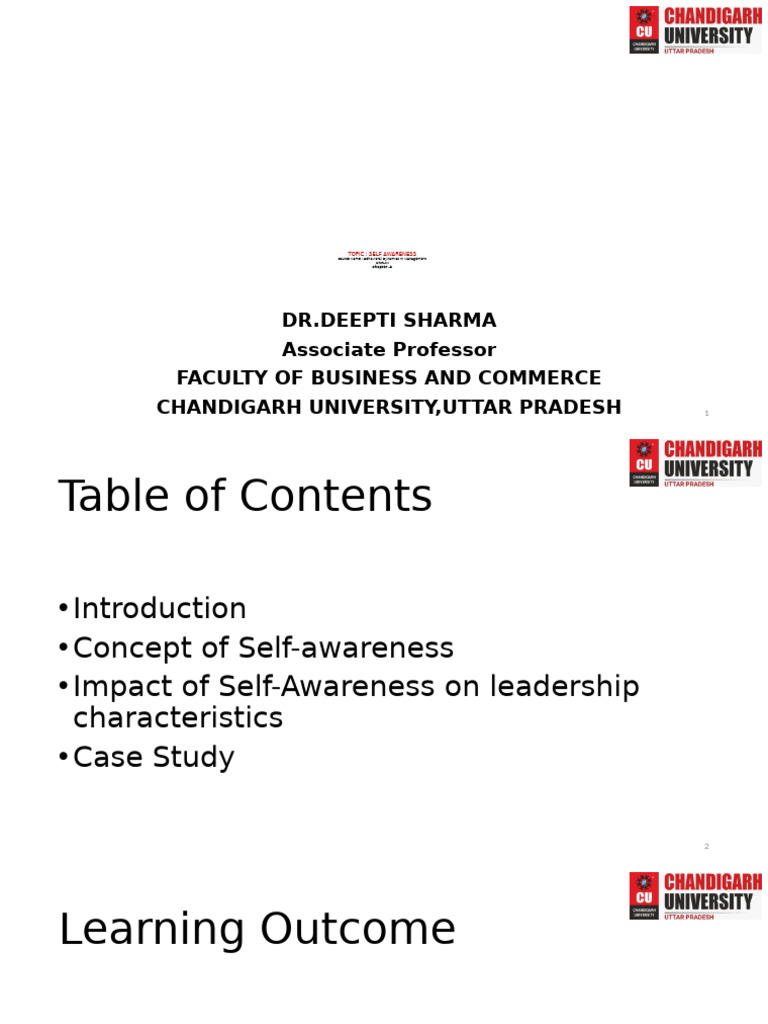 Self-Awareness in Leadership Dynamics | PDF | Self Awareness | Leadership