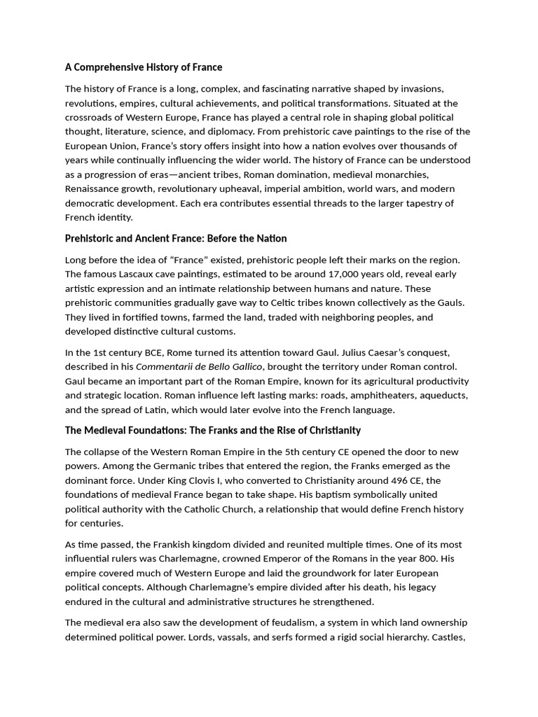 A Comprehensive History of France | PDF | France | Napoleon