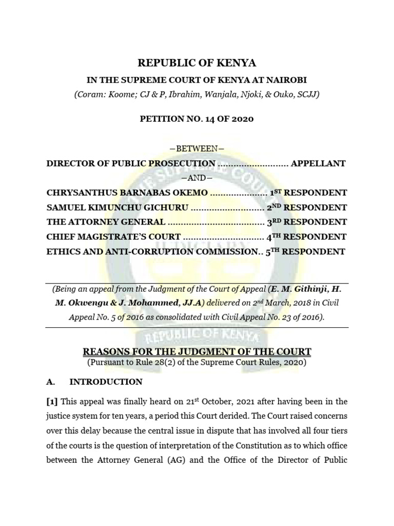Kenya Supreme Court Extradition Ruling | PDF | Extradition | Prosecutor