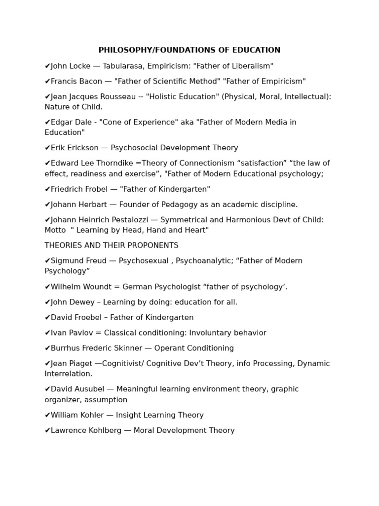 Philosophy Foundations of Education | PDF | Psychology | Constructivism ...
