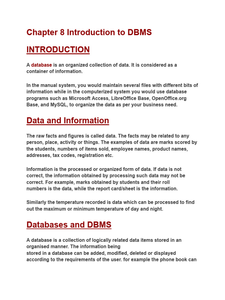 DBMS | PDF | Relational Model | Relational Database