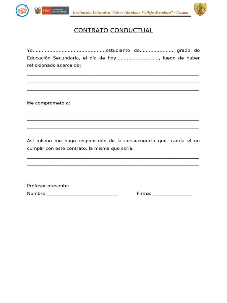 Contrato Conduct Ual 2014 | PDF