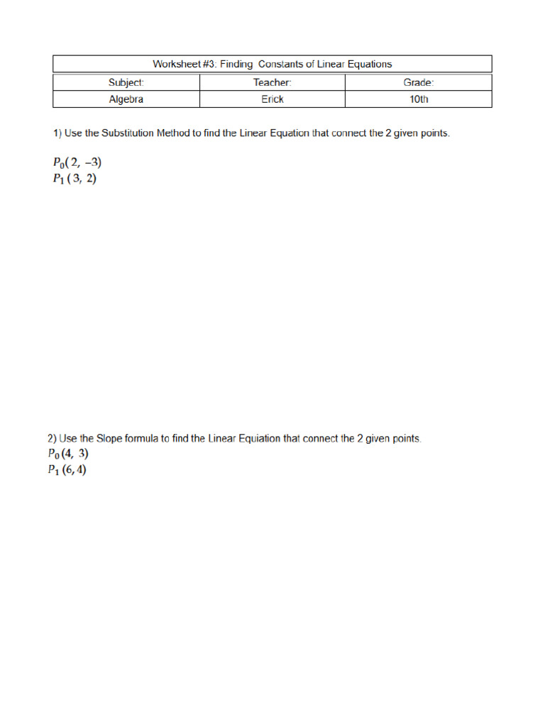 Worksheet #3 | PDF