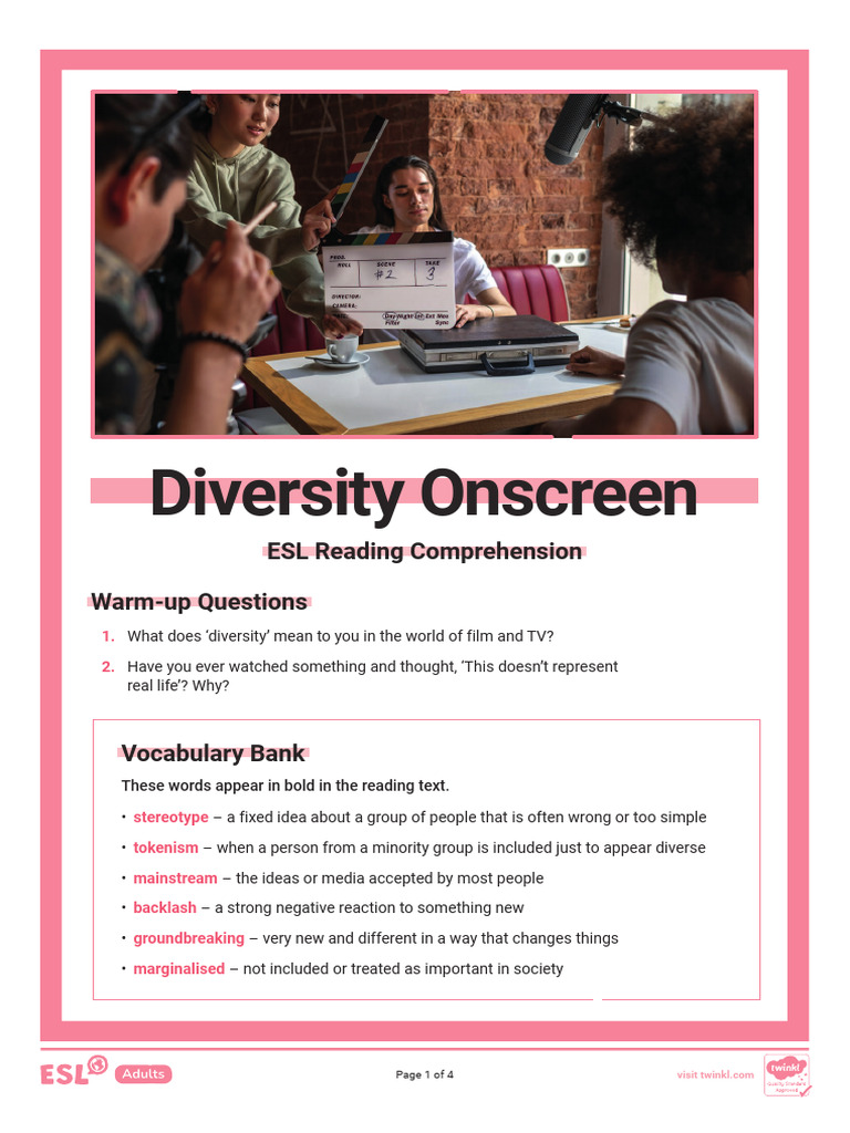 Diversity Onscreen Reading Comprehension Adults c1 Ver 1 | PDF ...