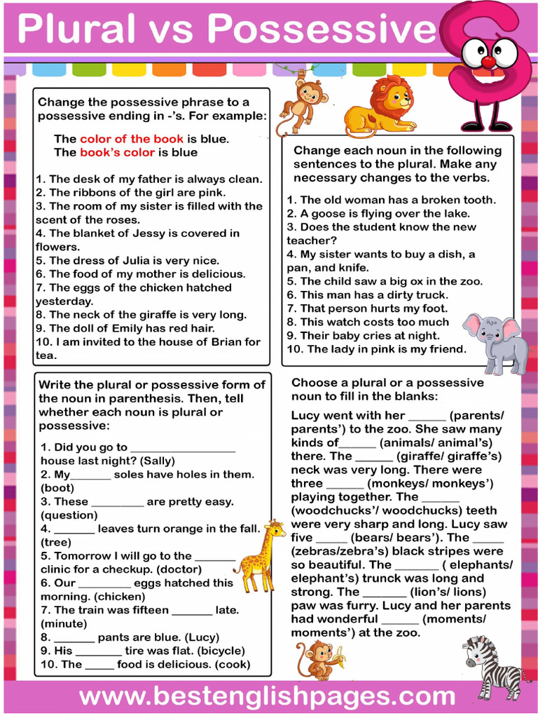Unit 2 Lesson 2 Possessive Noun CL 12 | PDF