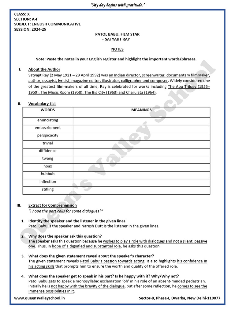 Patol Babu: A Lesson in Dedication | PDF