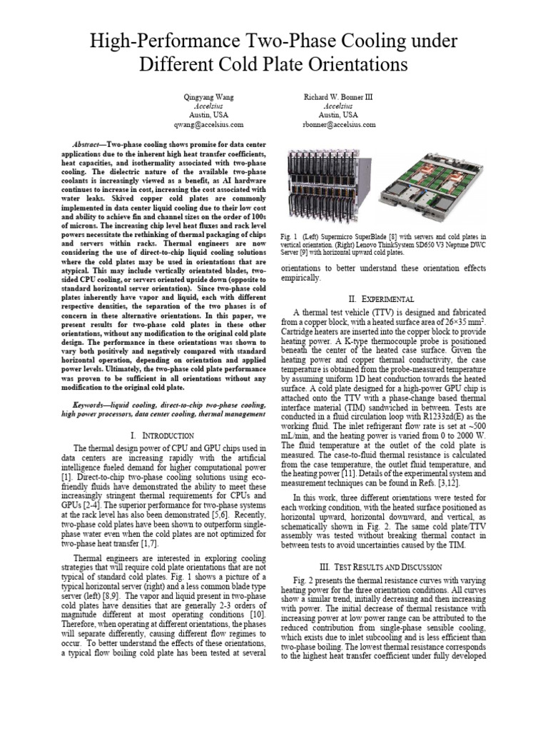 Two-Phase Cooling Performance Analysis | PDF | Boiling | Heat Transfer