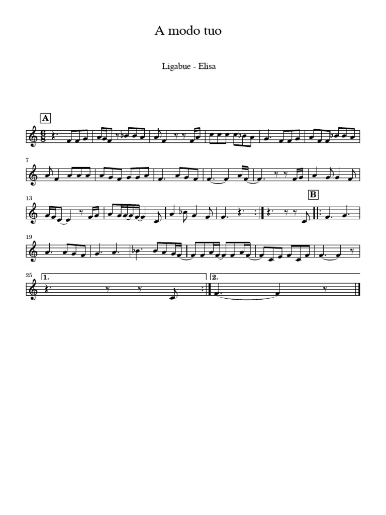 A Modo Tuo - Ligabue | PDF