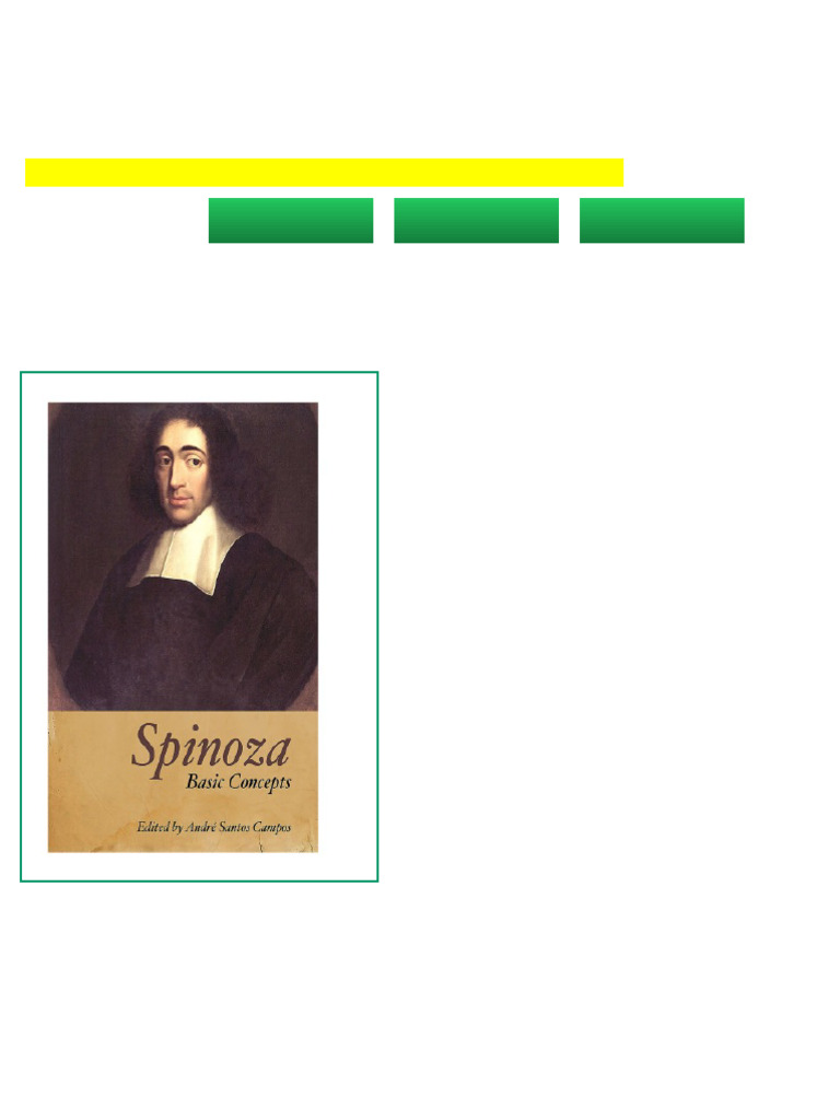 Spinoza Basic Concepts 1st ed Edition Santos Campos online reading ...