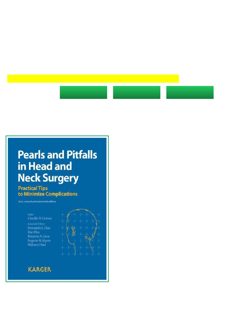 Pearls and Pitfalls in Head and Neck Surgery Practical Tips to Minimize ...