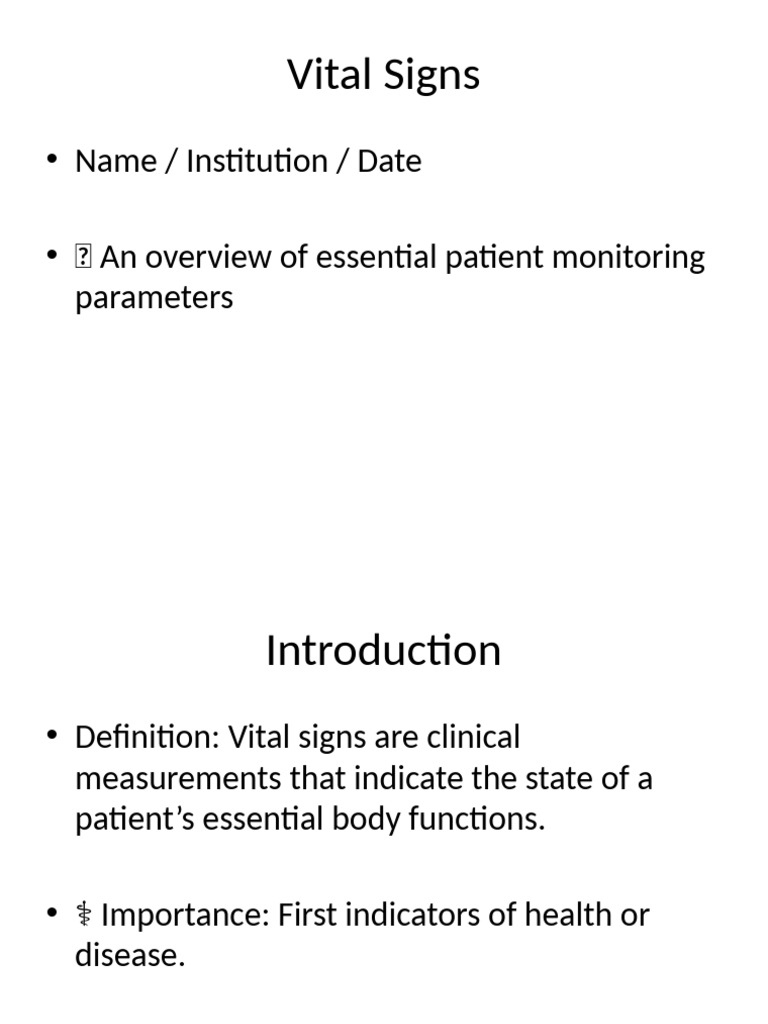 Vital Signs Flat Illustrations | PDF