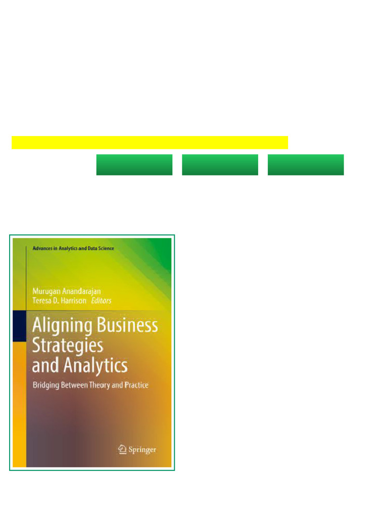 (Ebook) Aligning Business Strategies and Analytics: Bridging Between ...