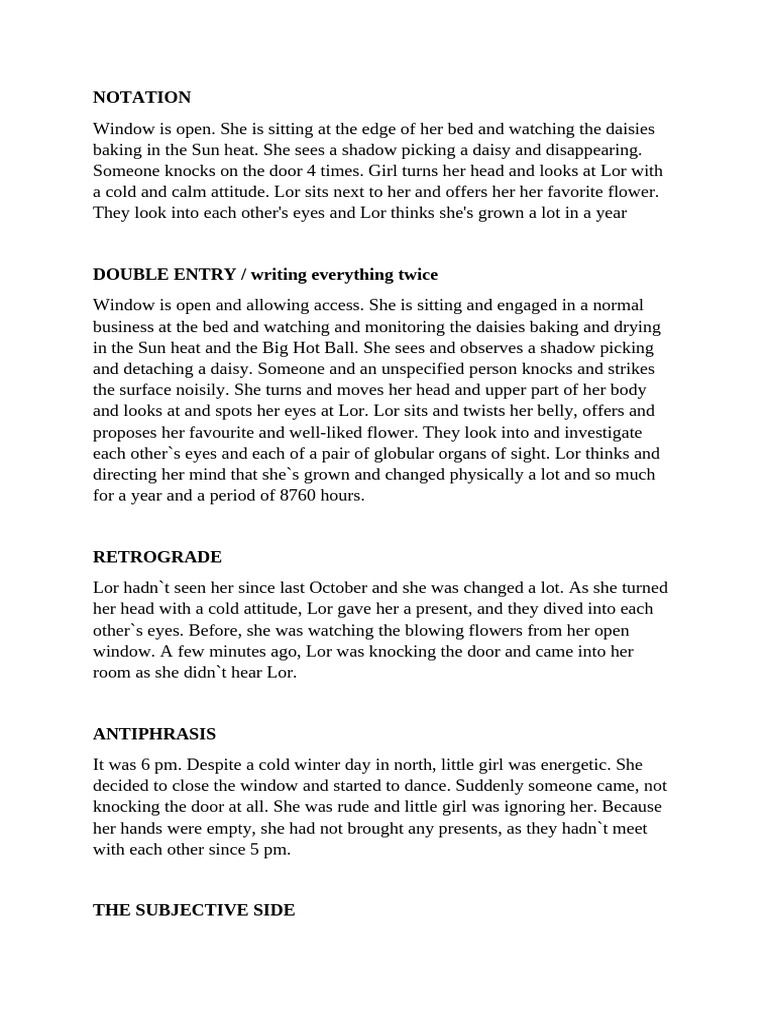 Creative Writing Exercises.d1 | PDF