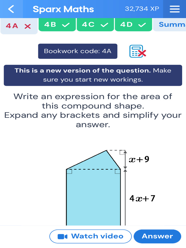 Area Expression for Compound Shape | PDF