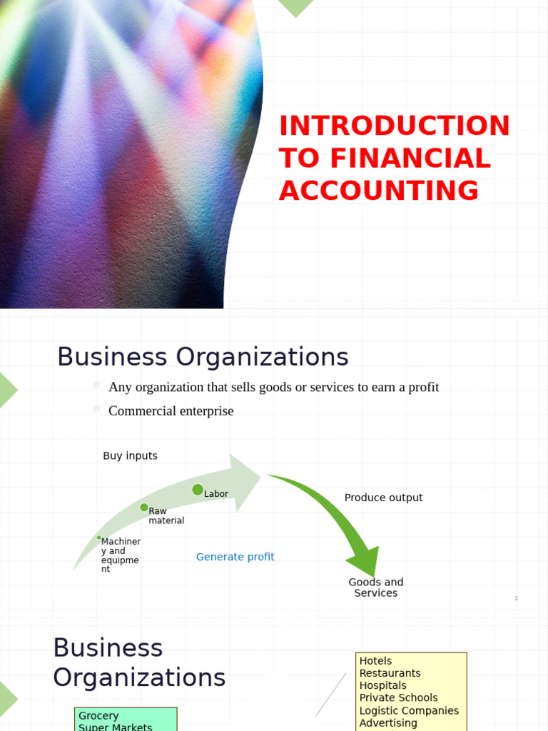 Introduction to Financial Accounting | PDF | Debits And Credits ...