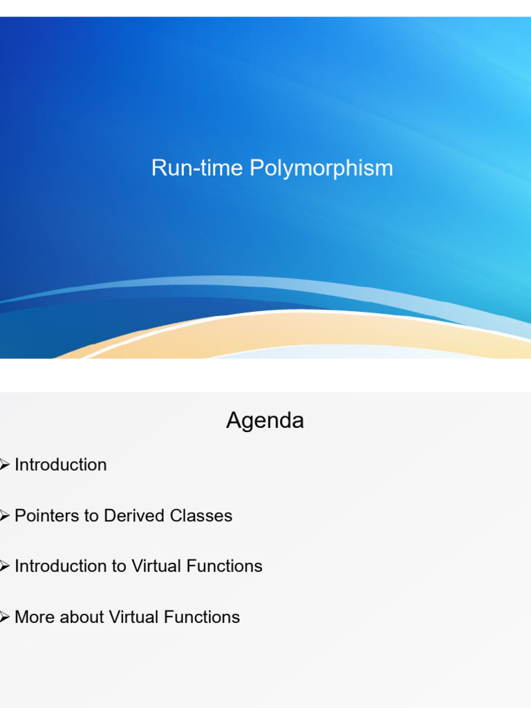 Run Time Polymorphism | PDF | Class (Computer Programming) | Inheritance (Object Oriented ...
