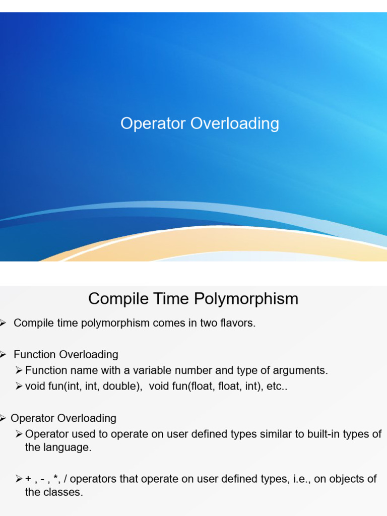 Operator Overloading (1) | PDF | Software Engineering | Computing
