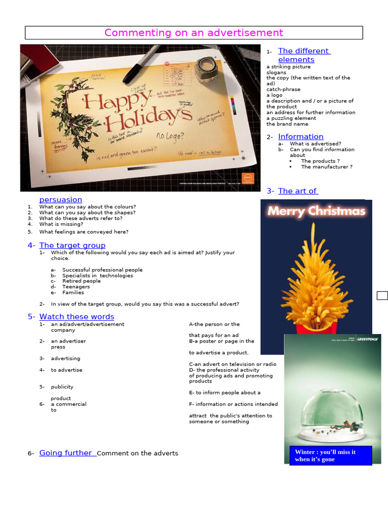 Analyzing Advertisement Elements and Impact | PDF | Advertising