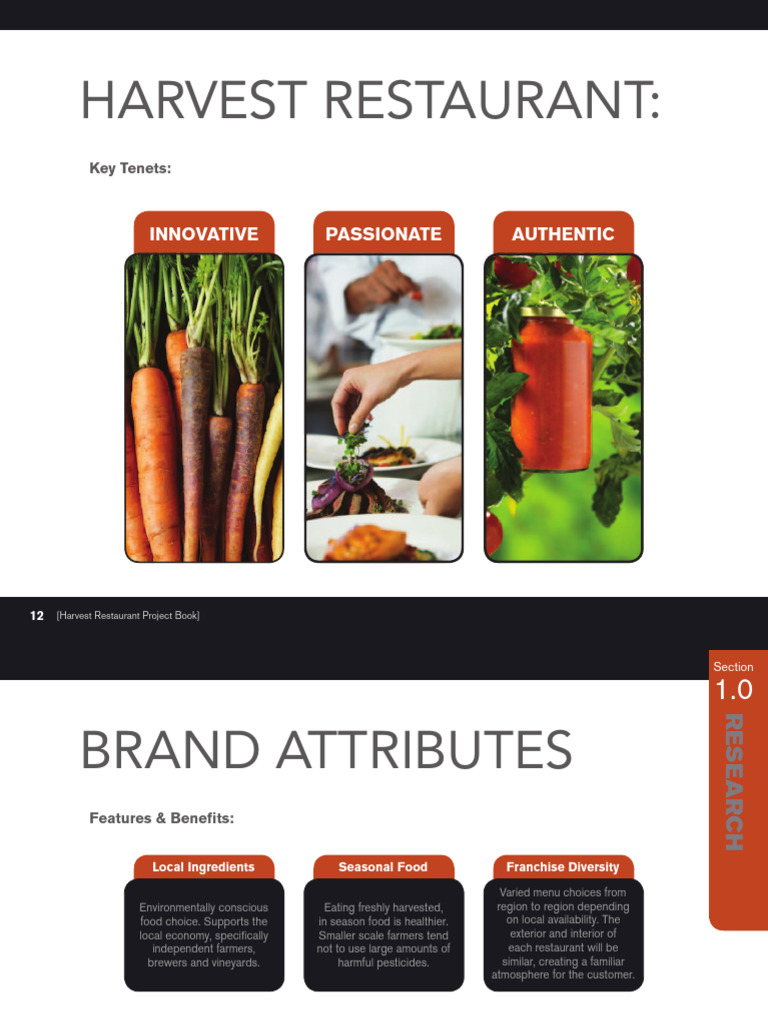 Harvest Restaurant Design Brief | PDF | Brand | Local Food