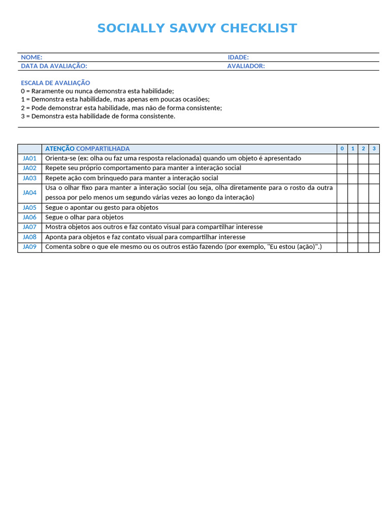 Socially Savvy Checklist | PDF