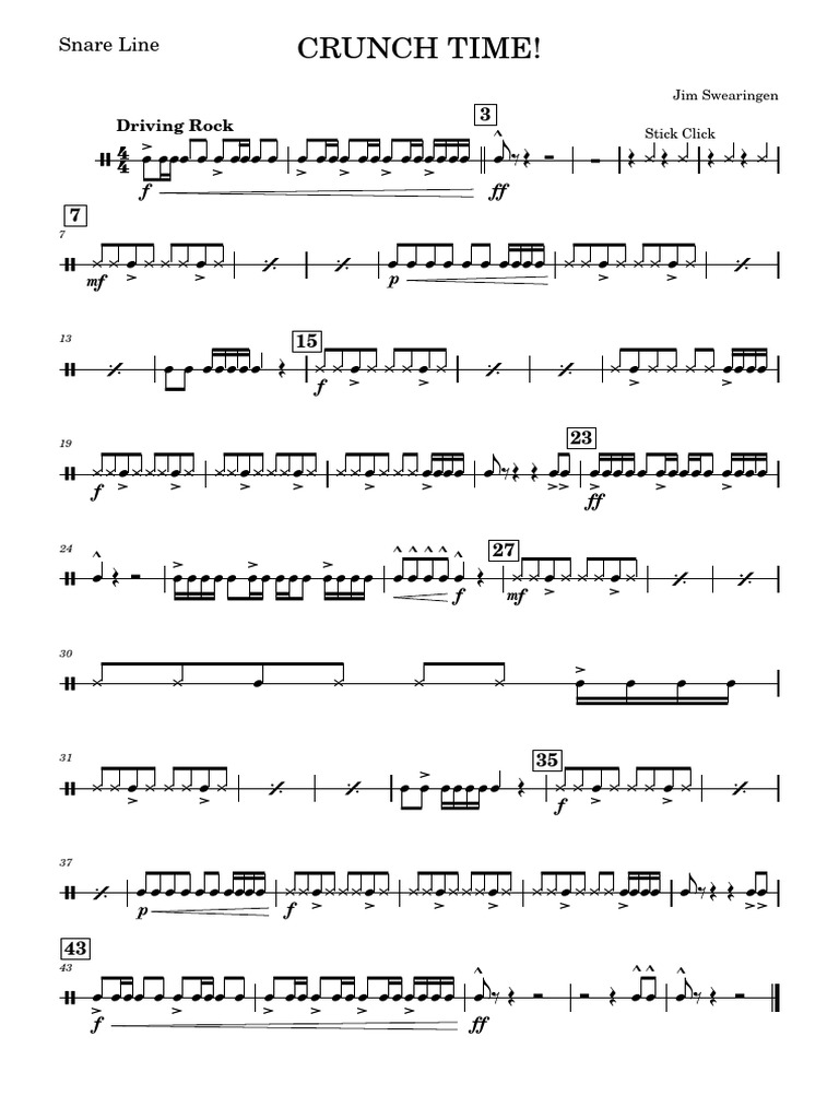 Crunch Time!-Snare Line | PDF