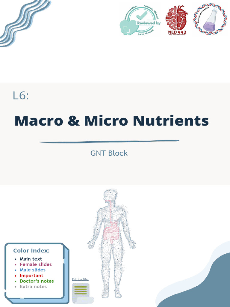 L6-Macro & Micro Nutrients Team443 | PDF | Omega 3 Fatty Acid | Nutrients