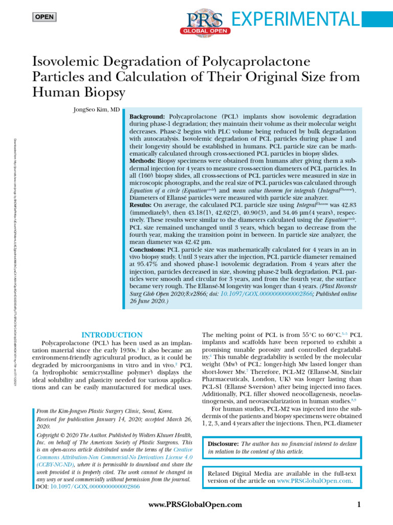 Isovolemic Degradation of Polycaprolactone.21 | PDF | Diffraction ...
