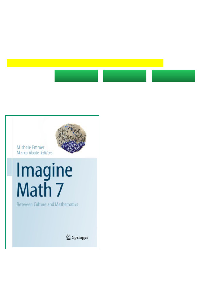 Imagine Math 7 Between Culture and Mathematics Michele Emmer online ...