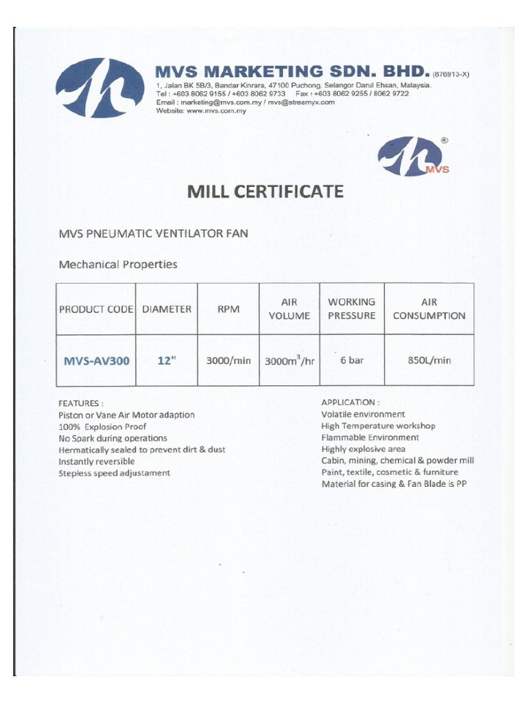 Mill Certificate | PDF