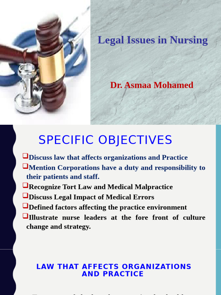 Legal Responsibilities in Nursing Practice | PDF | Tort | Employment