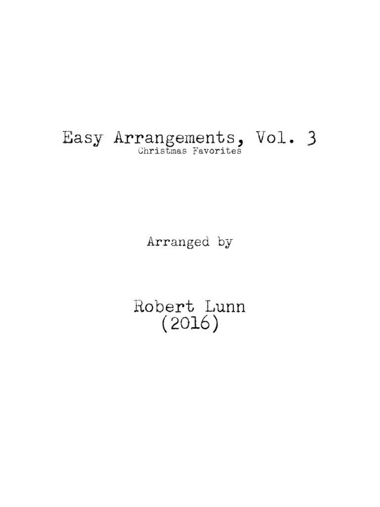 !Lunn Robert - Easy+Arrangements+Vol+3+Lunn | PDF