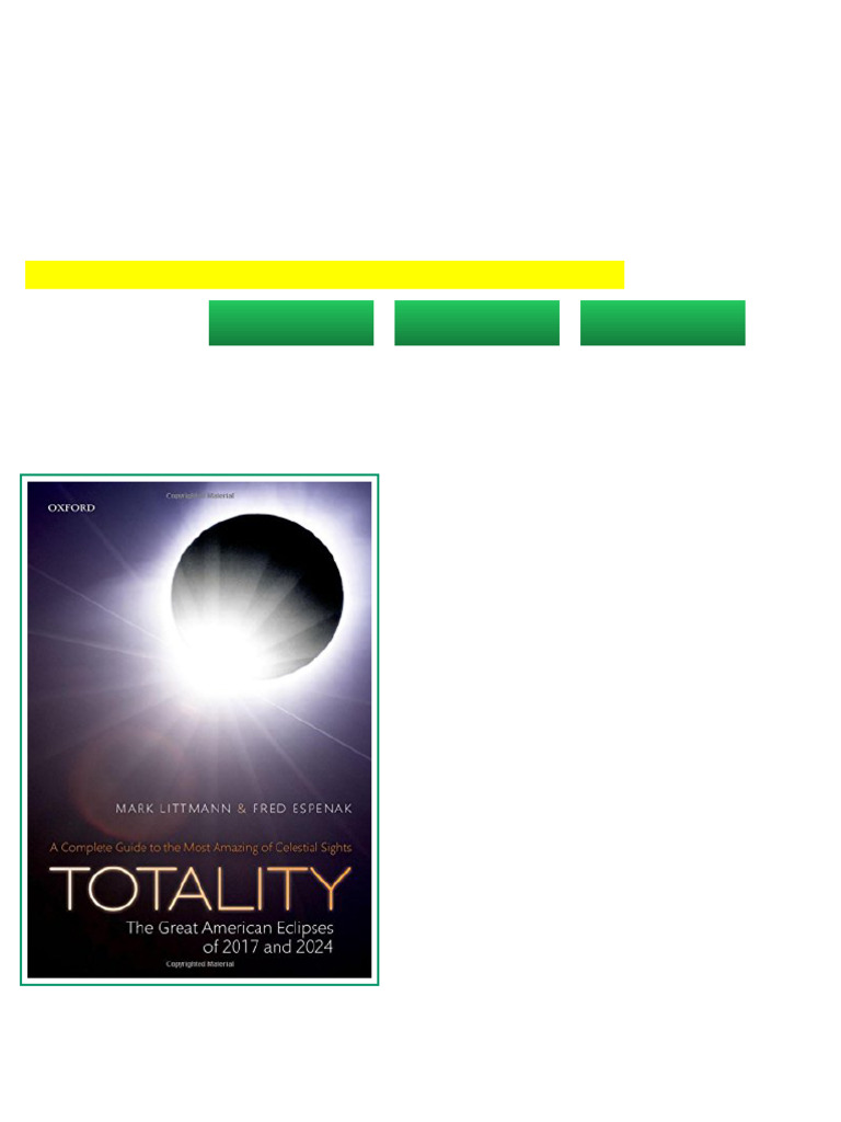 (Ebook) Totality - The Great American Eclipses of 2017 and 2024 by Mark ...