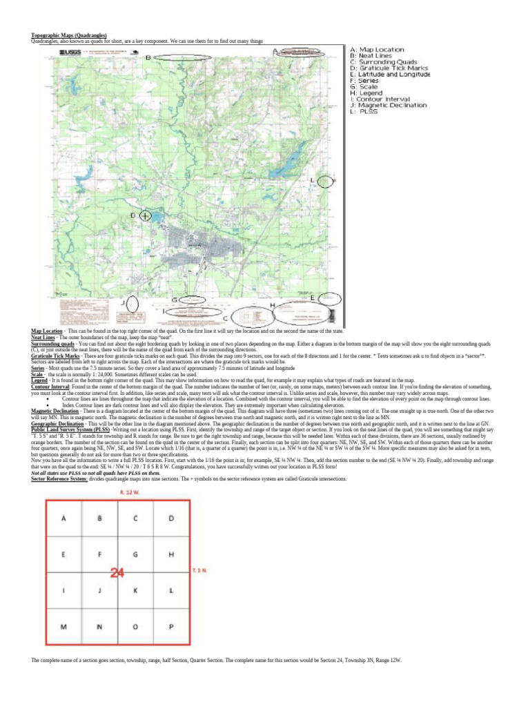 Topographic Maps (Quadrangles) | PDF | Latitude | Longitude
