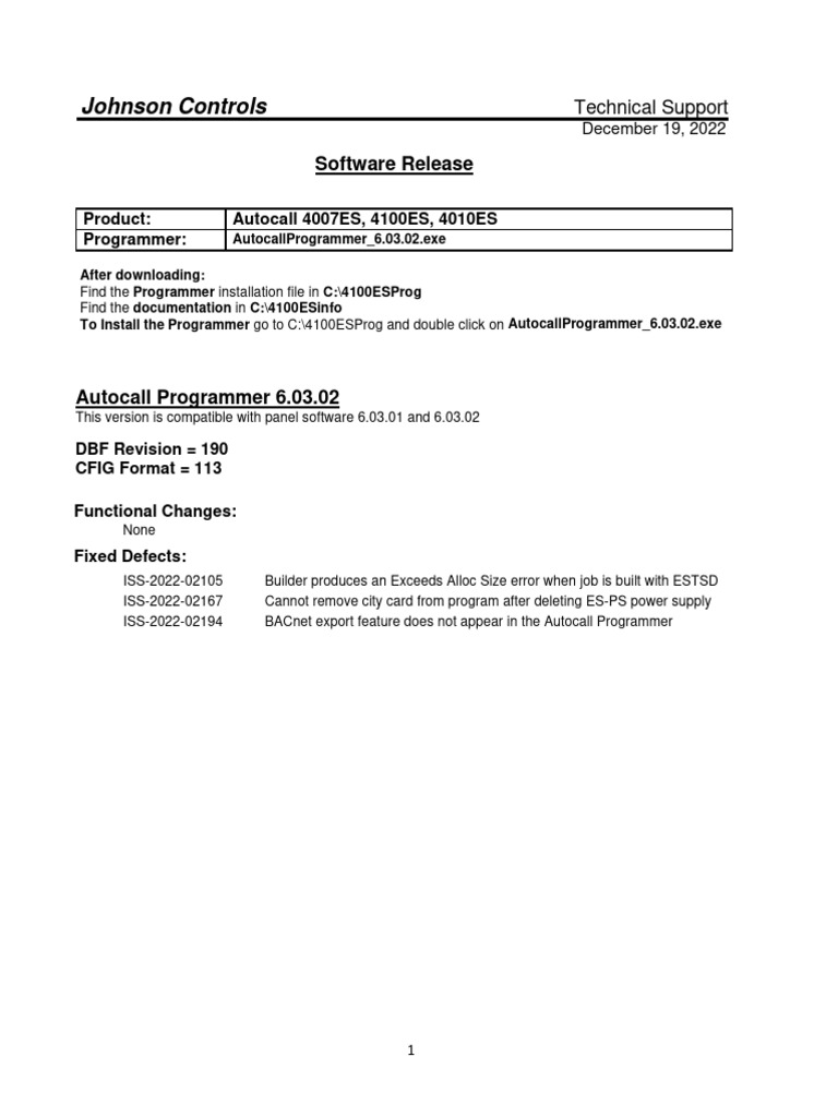 Autocall Programmer 6.03.02 Release Notes | PDF | Computing Platforms ...