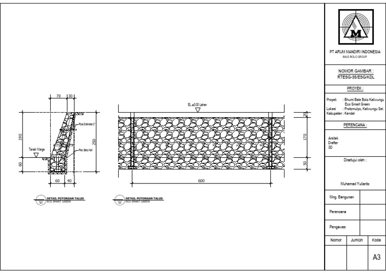 Talud Gambar Kerja | PDF