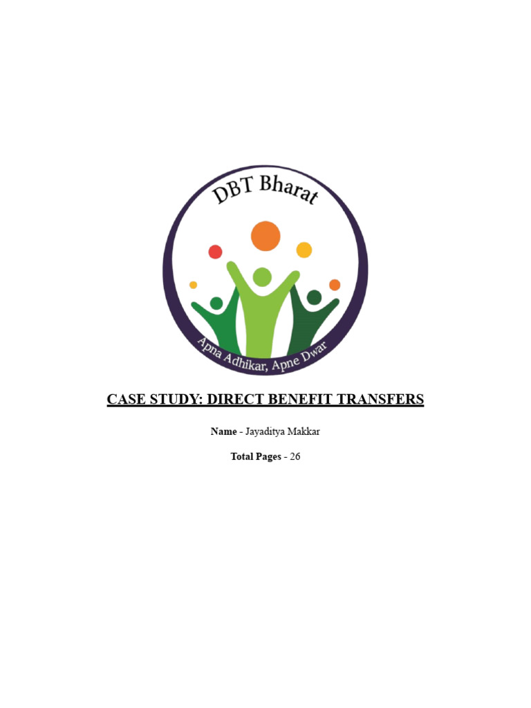 Direct Benefit Transfers Case Study | PDF | Financial Inclusion | Subsidy