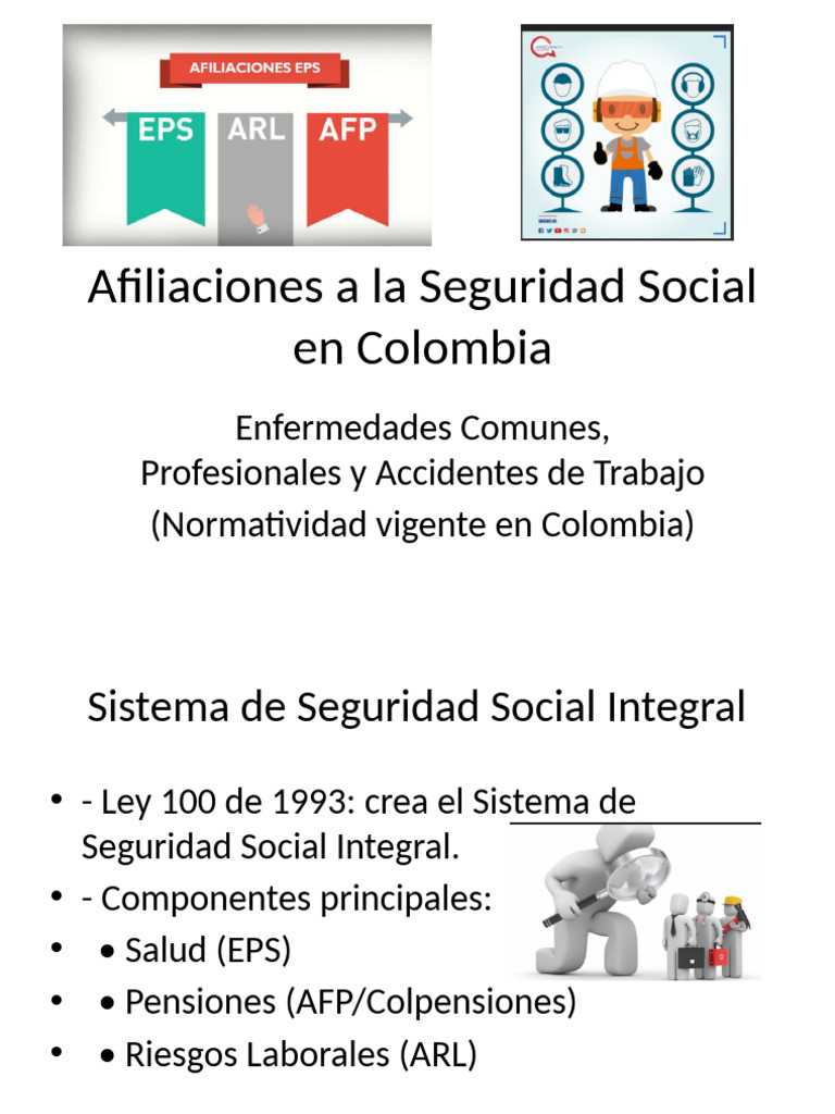 Afiliaciones a la Seguridad Social en Colombia | PDF