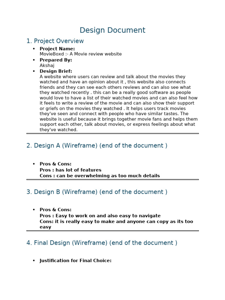 Design Document Template Final | PDF | Software | Computing